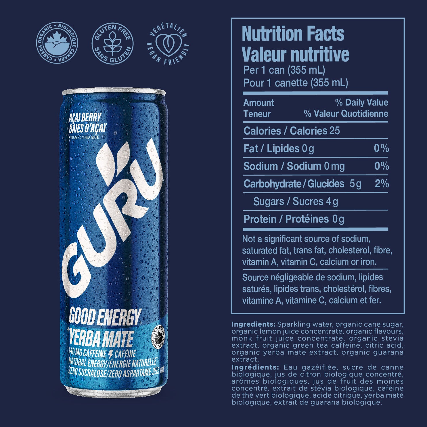 GURU Baie d'Açaí - Boisson Énergétique Bio | GURU Énergie – GURU Beverage