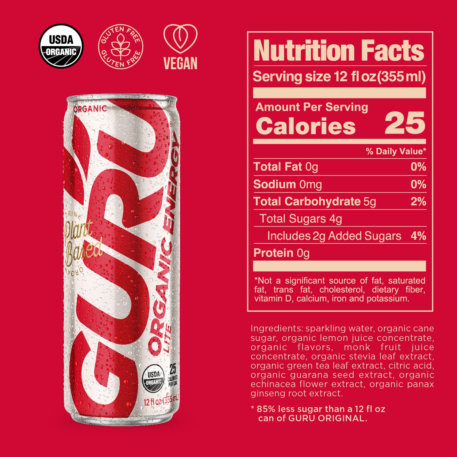 GURU Lite - Organic Energy Drink | GURU Energy – GURU Beverage